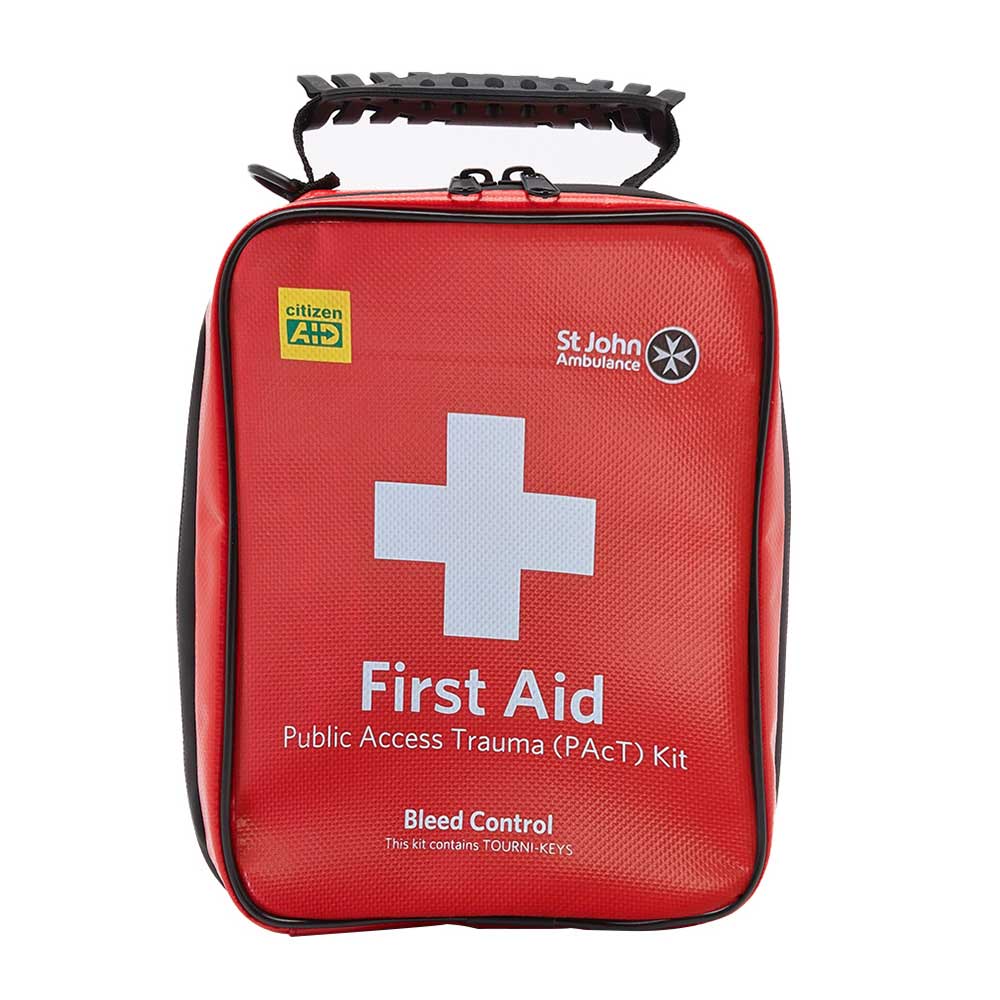 St John Ambulance Public Access Trauma PAcT First Aid Kit with Tourni ...
