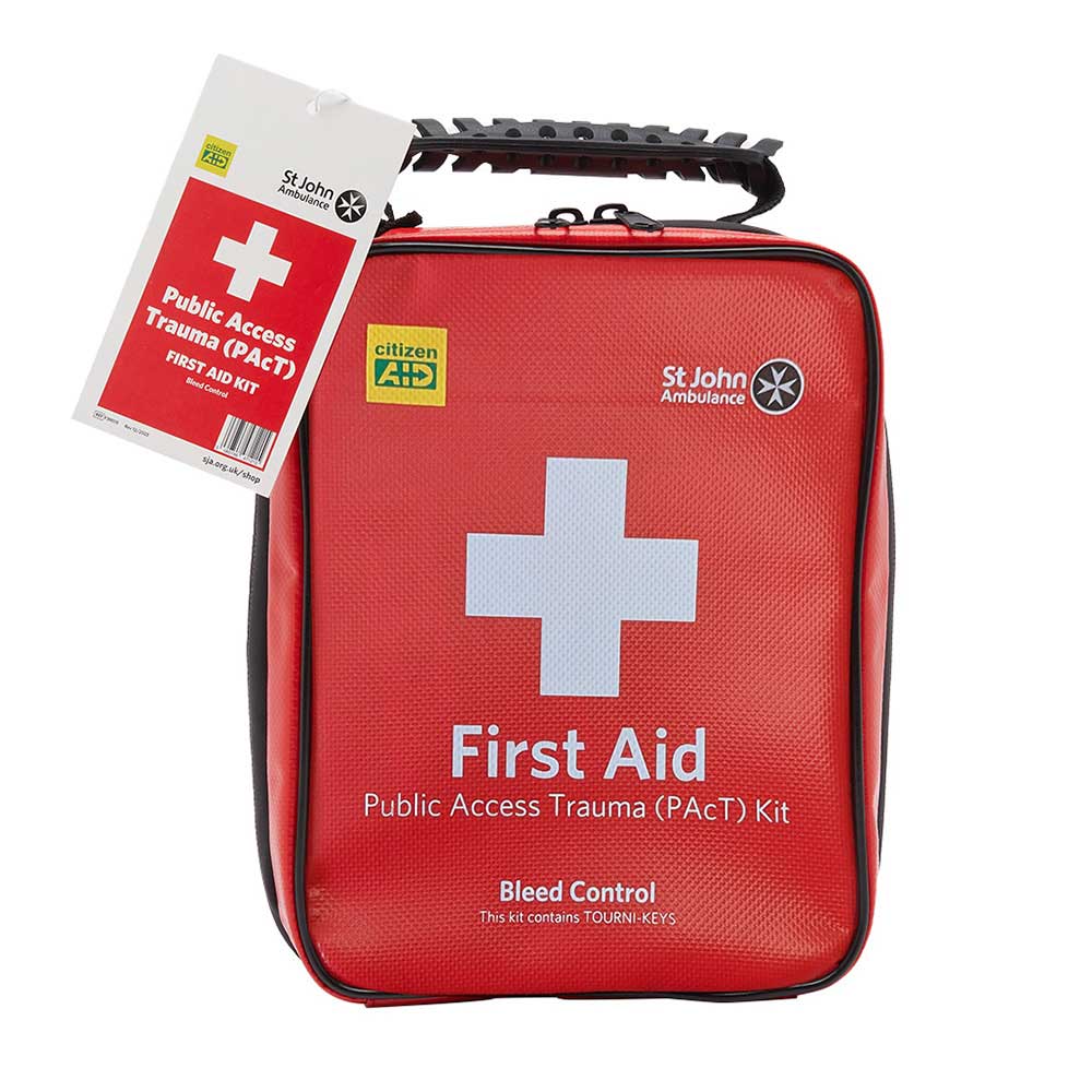 St John Ambulance Public Access Trauma PAcT First Aid Kit with Tourni ...